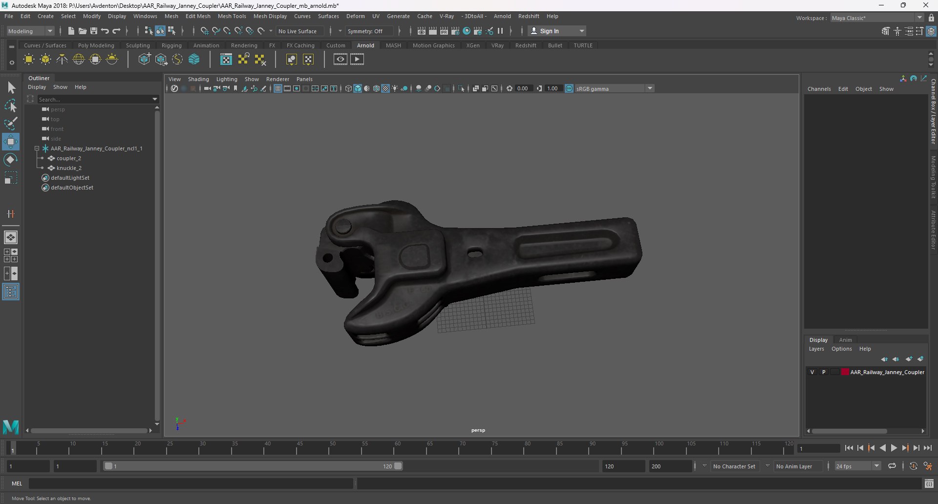 AAR Railway Janney Coupler 3D Model - TurboSquid 2307836
