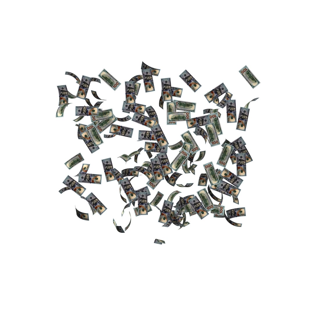 3D Falling Dollar Bills - TurboSquid 1758028