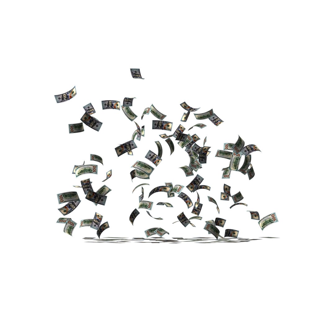 3D Falling Dollar Bills - TurboSquid 1758028