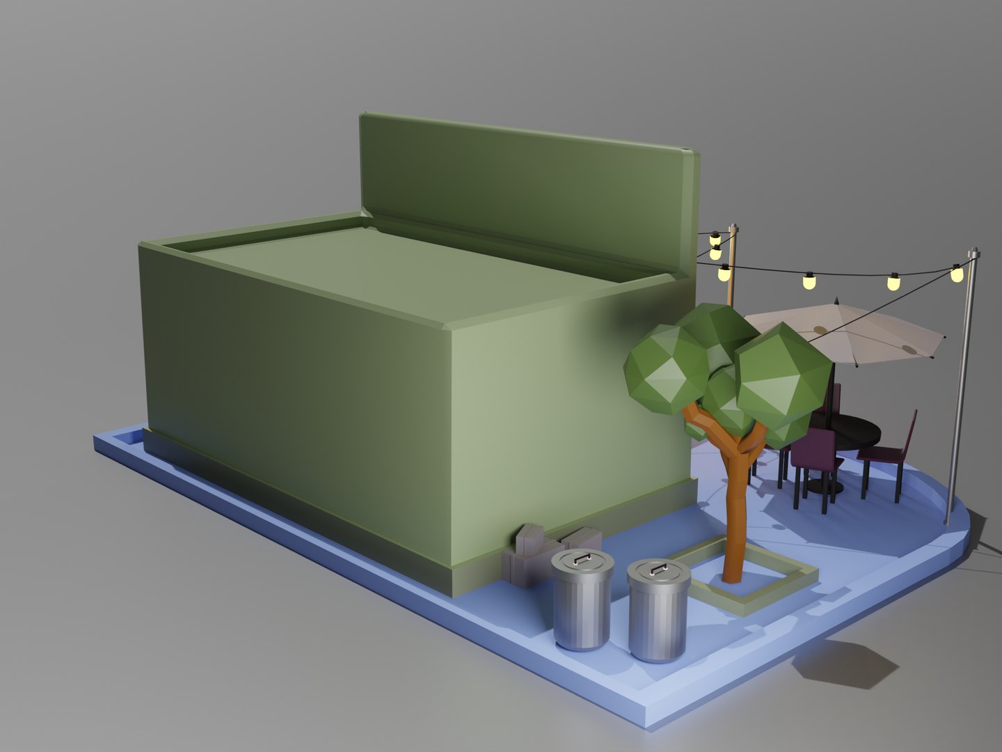 Low Poly Coffe Shop 3D Model - TurboSquid 2137127