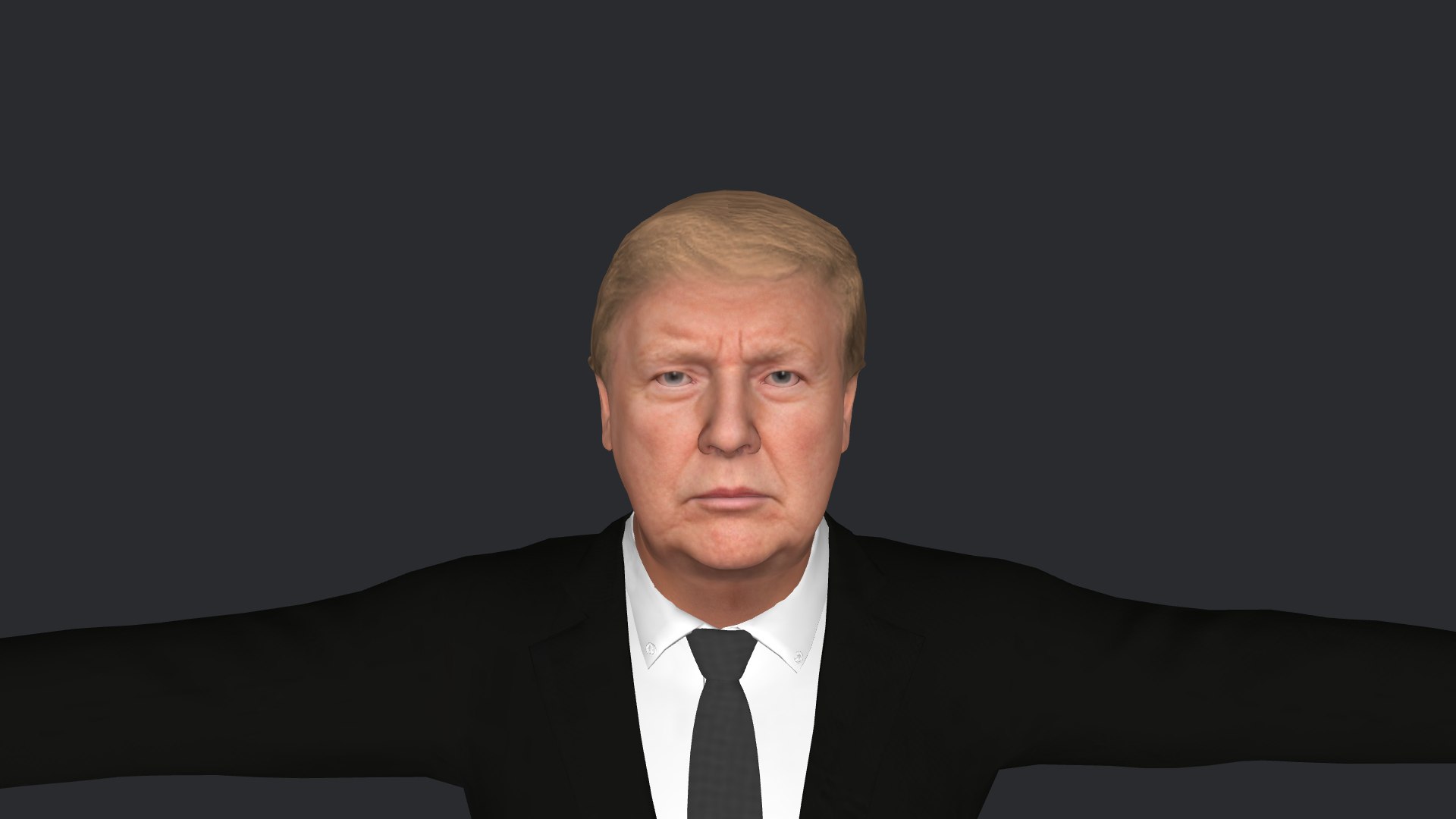 3D Donald Trump Hyper Realistic Full Body Fully Rigged Character model ...