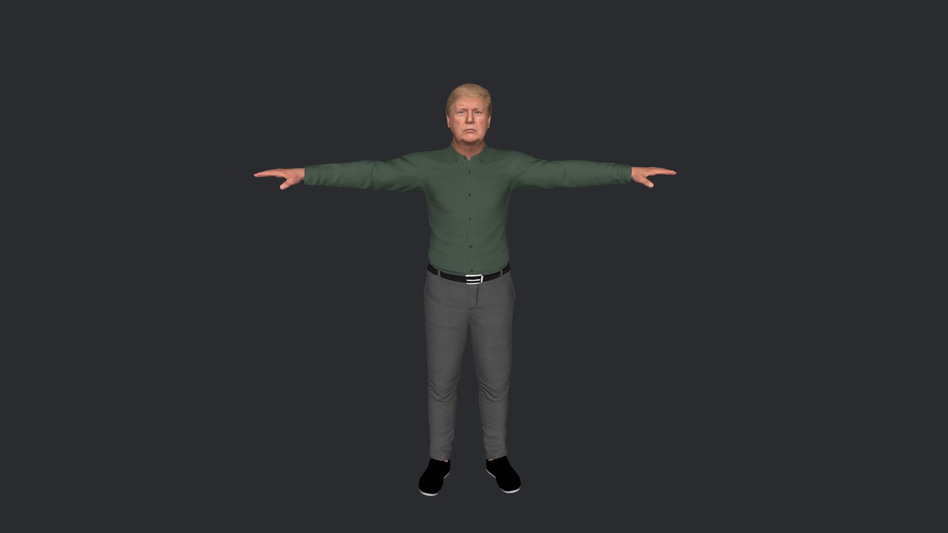 3D Donald Trump Hyper Realistic Full Body Fully Rigged Character model ...
