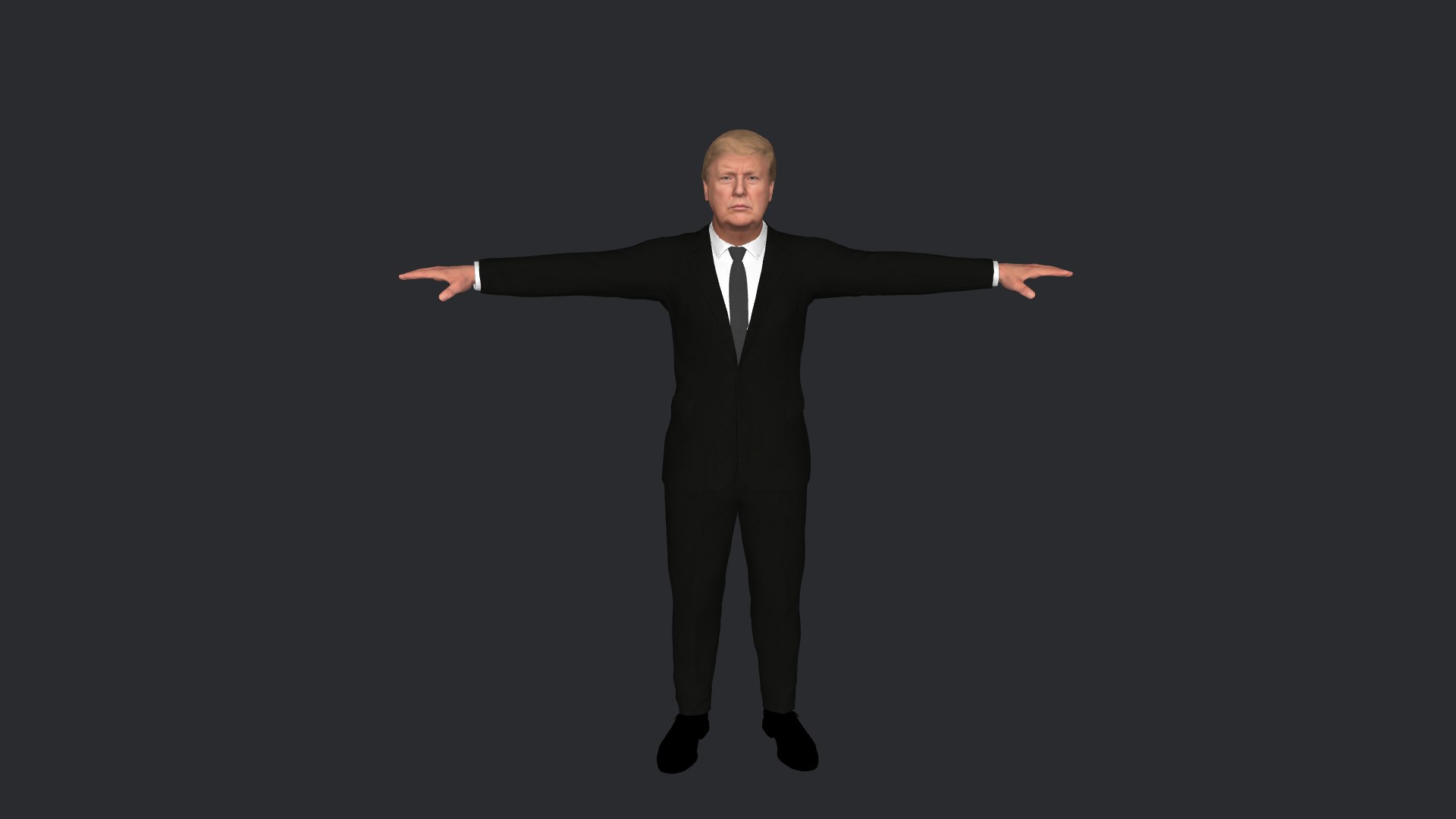 3D Donald Trump Hyper Realistic Full Body Fully Rigged Character model ...