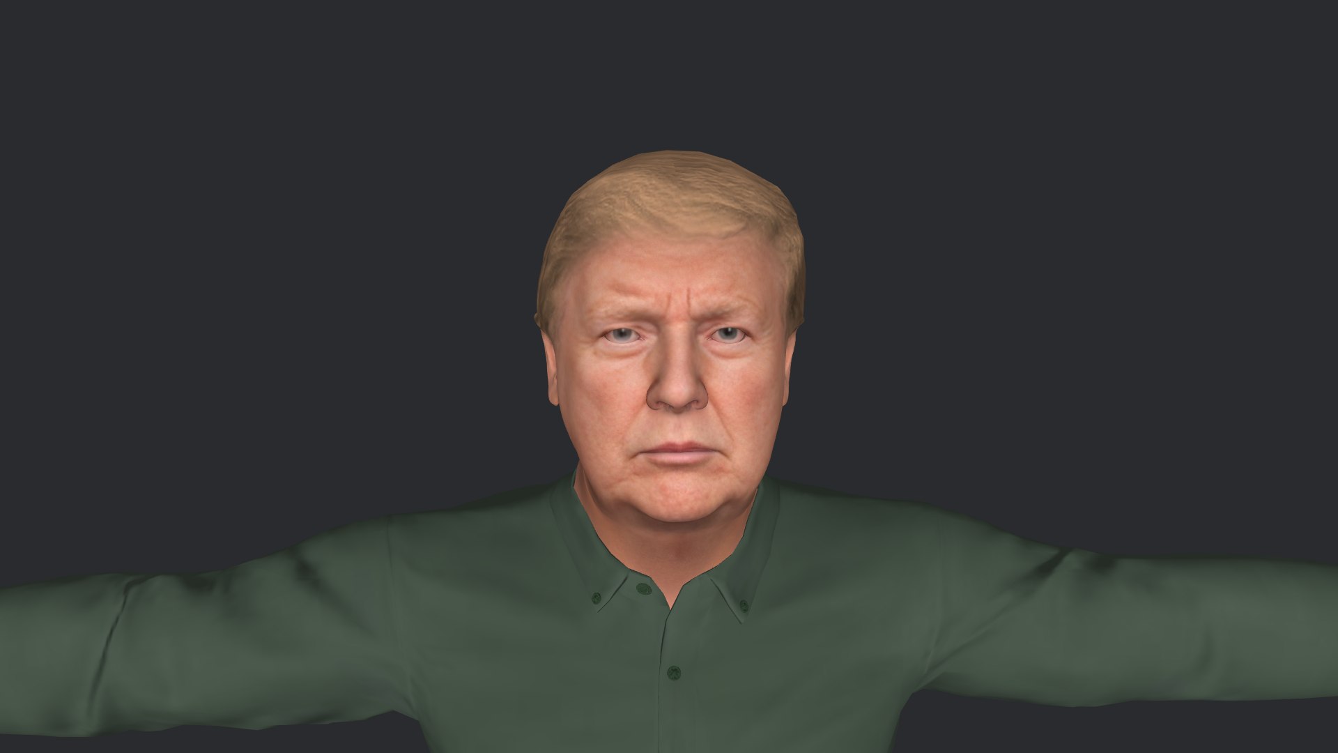 3D Donald Trump Hyper Realistic Full Body Fully Rigged Character model ...