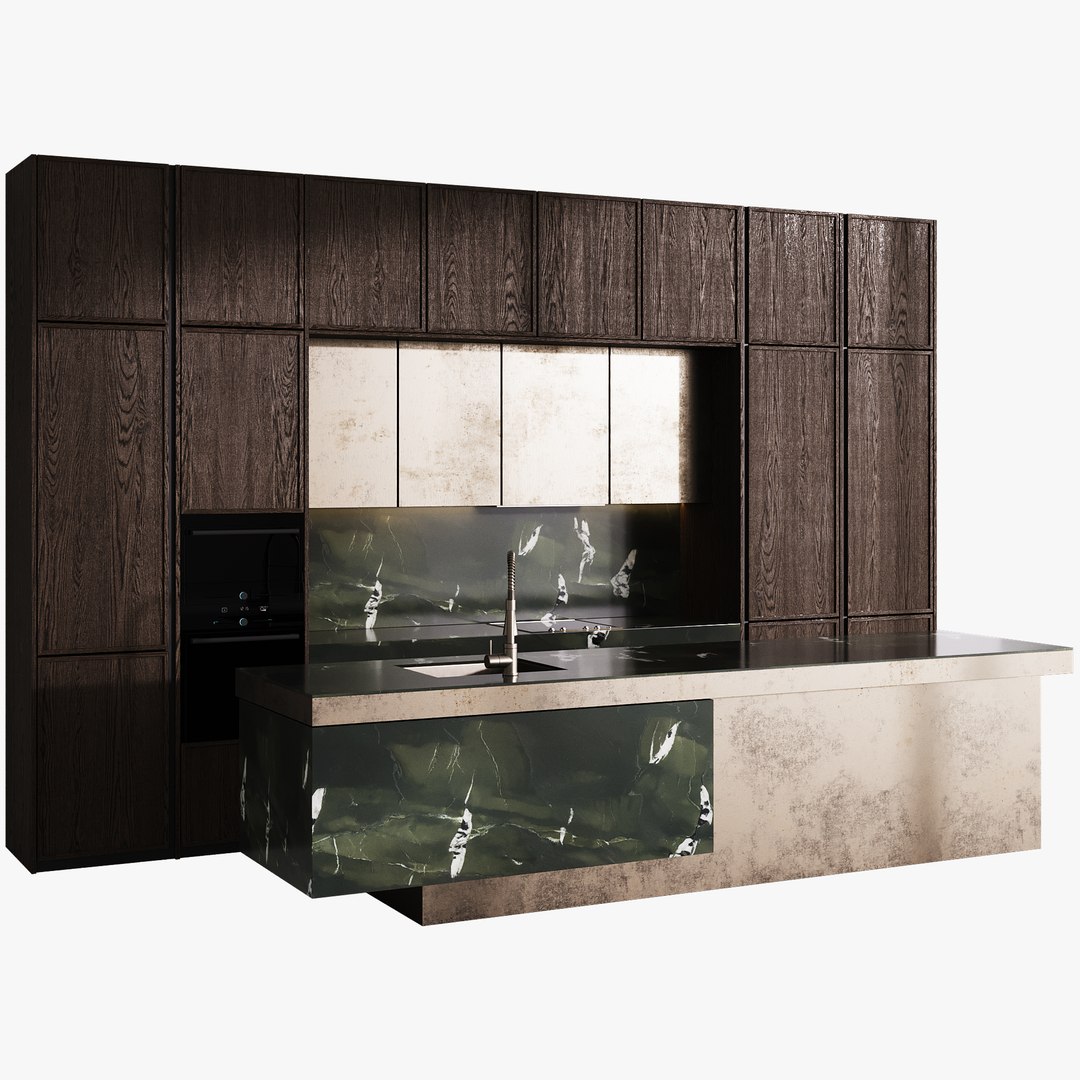 3D Modern Kitchen With Island 11 - TurboSquid 2288301