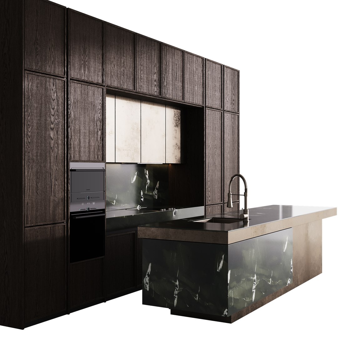 3D Modern Kitchen With Island 11 - TurboSquid 2288301