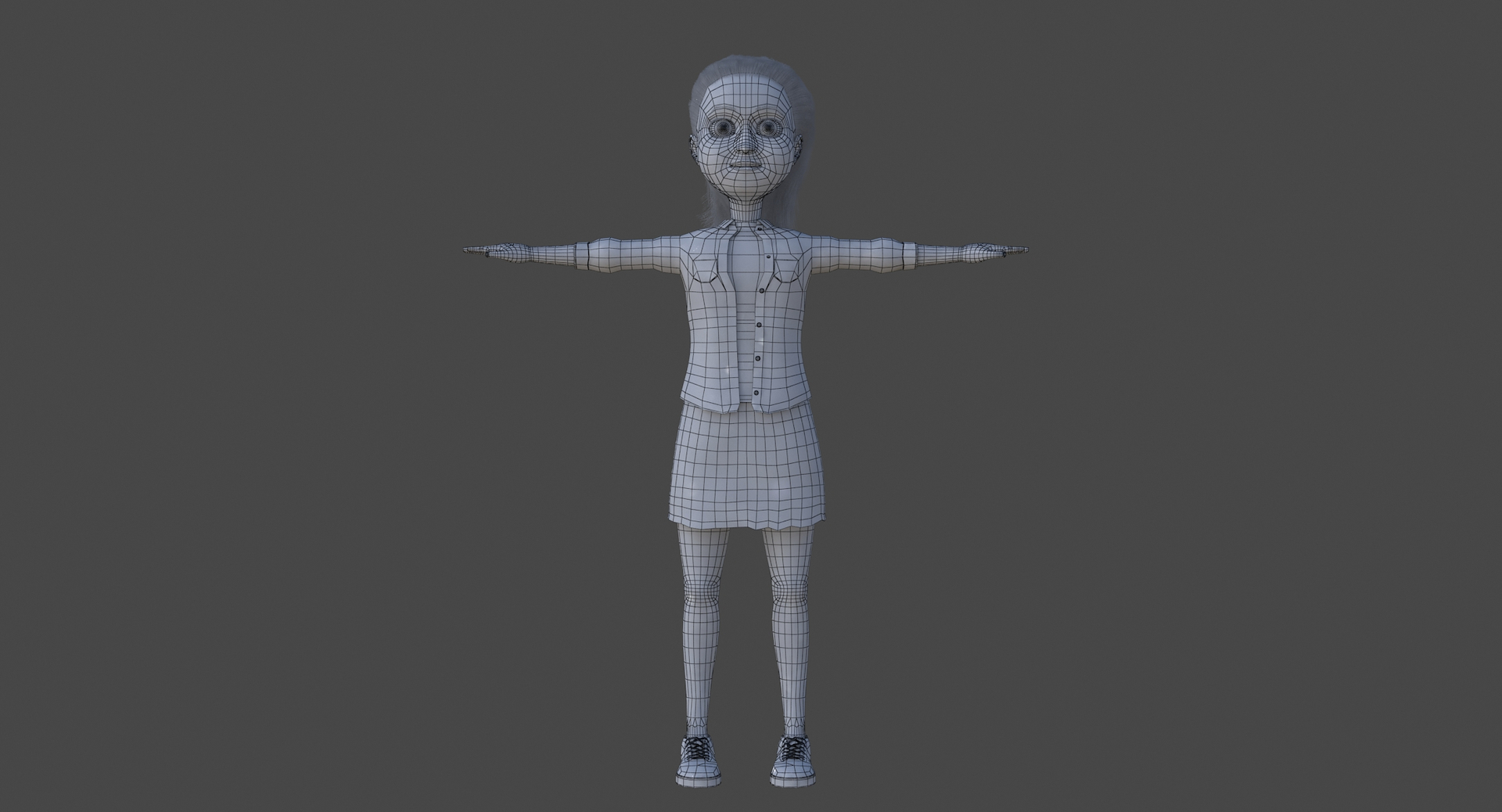 3D Model Girl Cartoon - TurboSquid 1291796