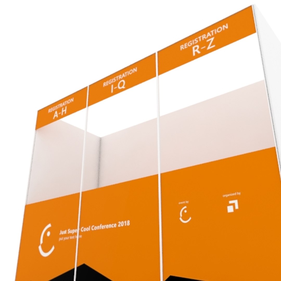 3D Registration Counter - TurboSquid 1323289