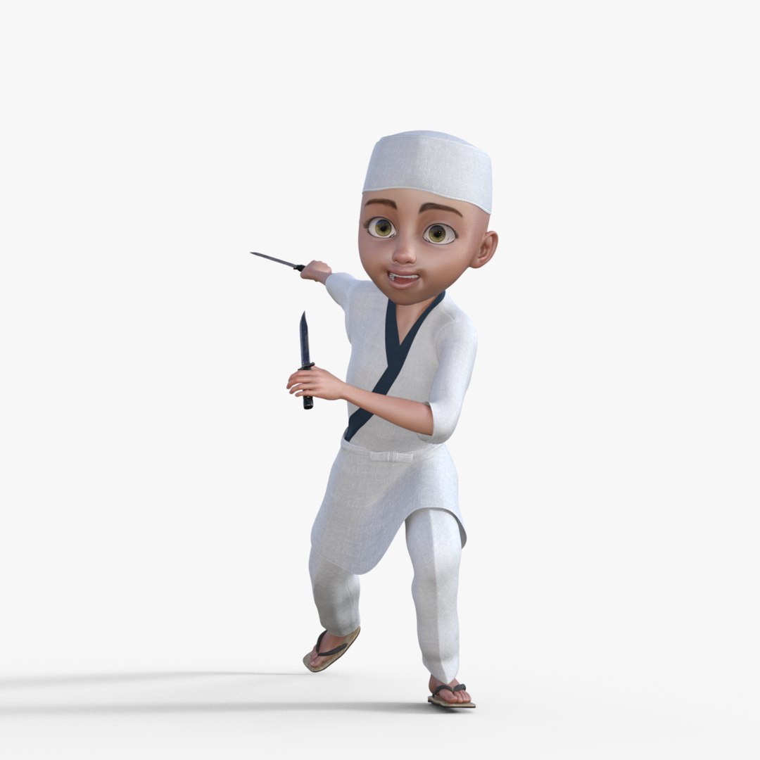 Cartoon Chef Cook Rigged 3D Model - TurboSquid 1977181