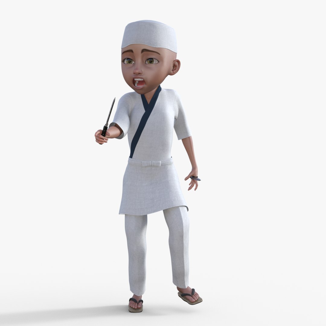 Cartoon Chef Cook Rigged 3D Model - TurboSquid 1977181