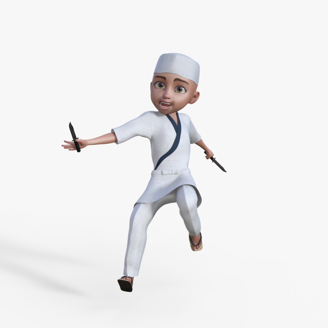 Cartoon Chef Cook Rigged 3D Model - TurboSquid 1977181