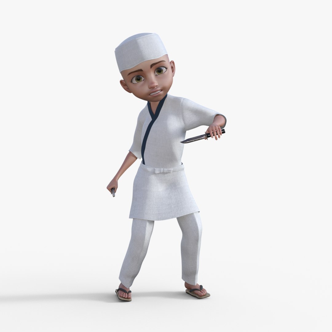 Cartoon Chef Cook Rigged 3D Model - TurboSquid 1977181