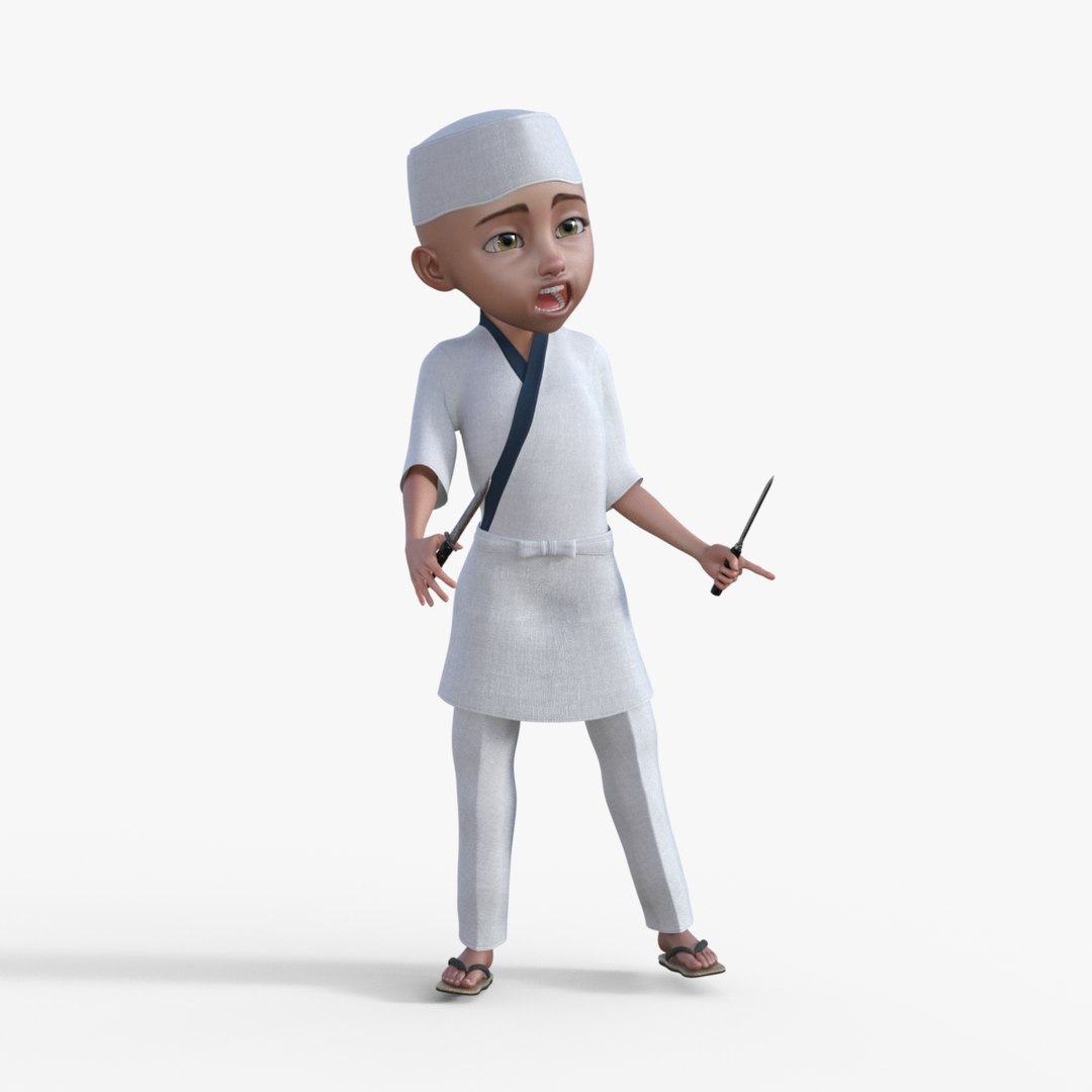 Cartoon Chef Cook Rigged 3D Model - TurboSquid 1977181