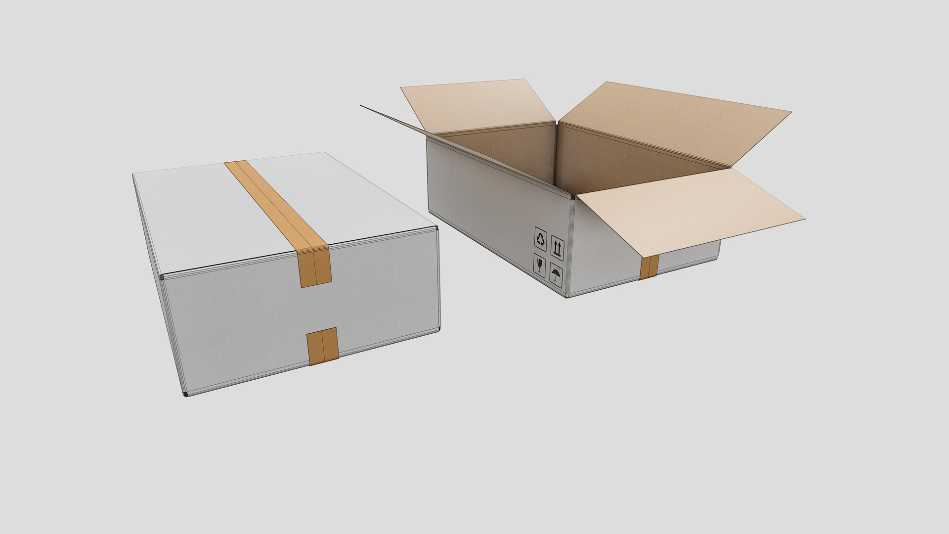 3D Cardboard Box 10 With Pbr 4K 8K - TurboSquid 1719977