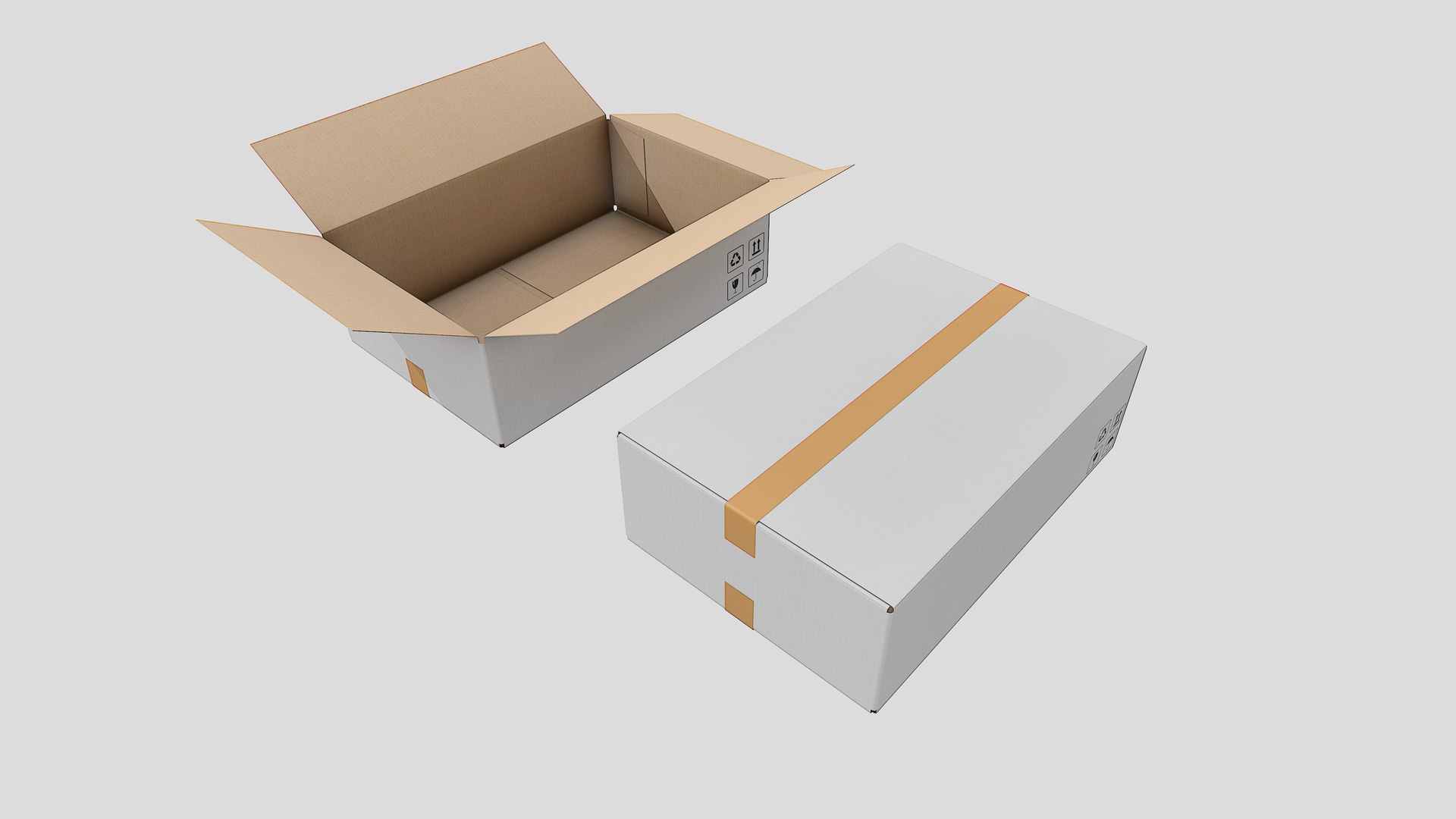 3D Cardboard Box 10 With Pbr 4K 8K - TurboSquid 1719977