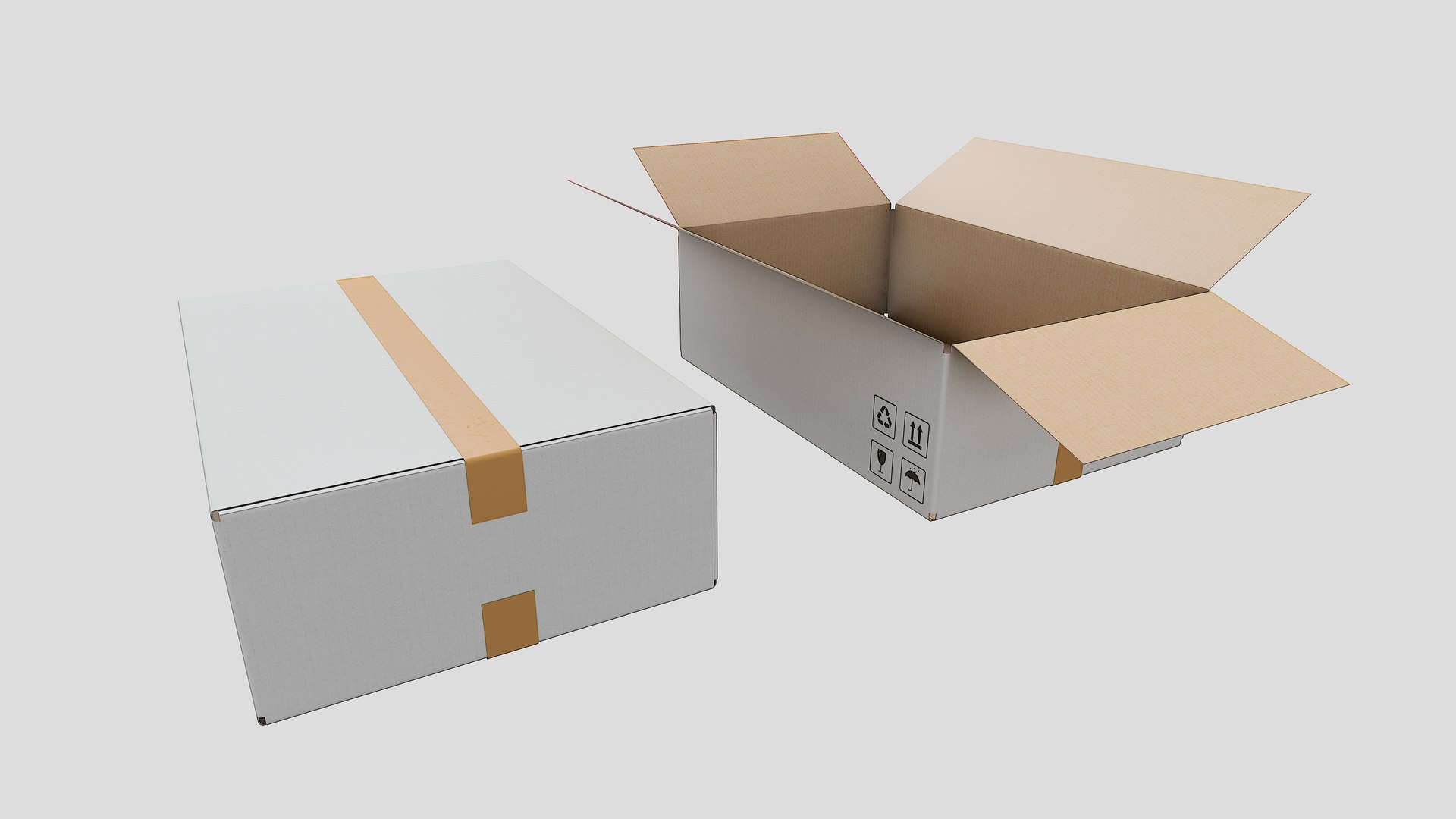 3D Cardboard Box 10 With Pbr 4K 8K - TurboSquid 1719977