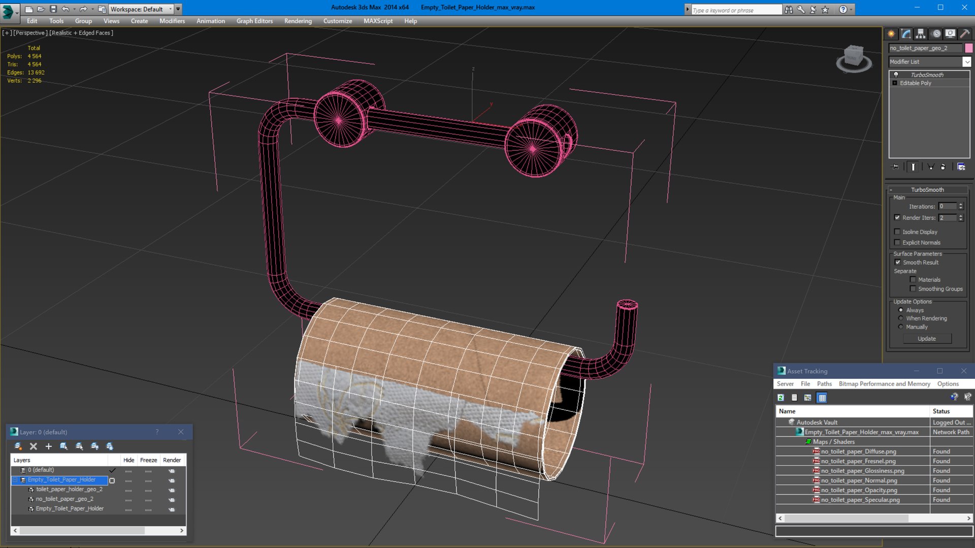 3D Empty Toilet Paper Holder model - TurboSquid 1922152