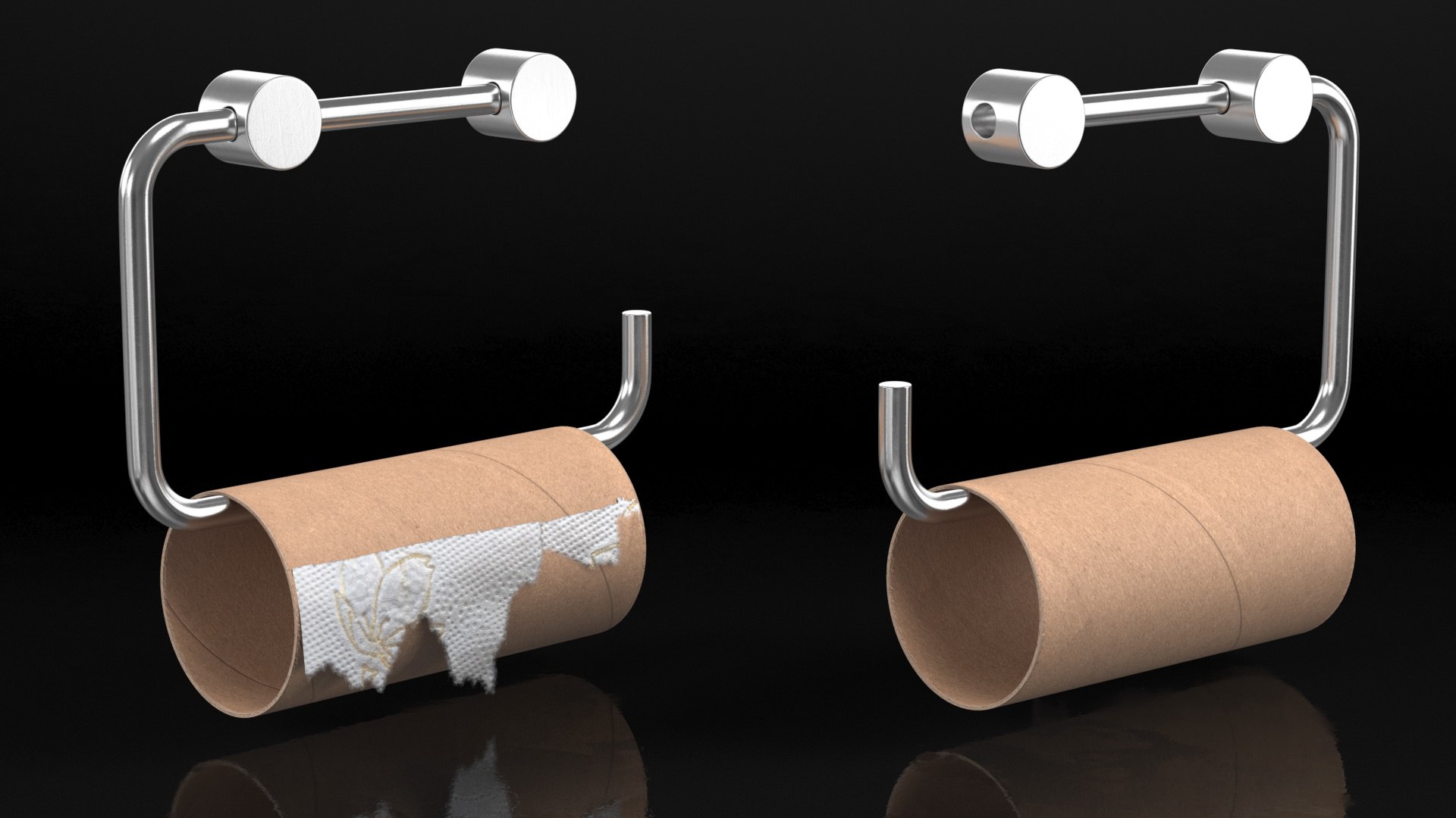 3D Empty Toilet Paper Holder model - TurboSquid 1922152