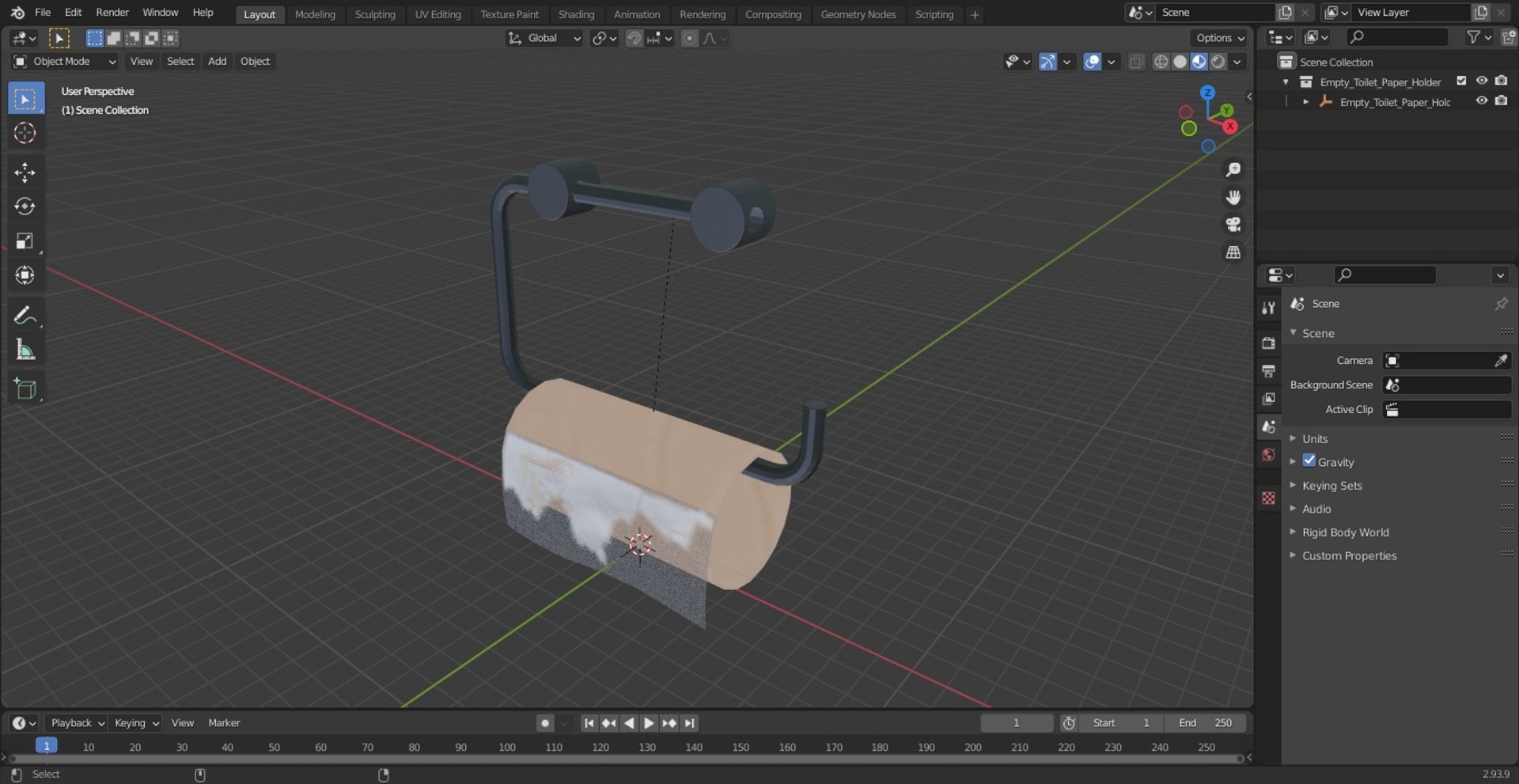 3D Empty Toilet Paper Holder model - TurboSquid 1922152