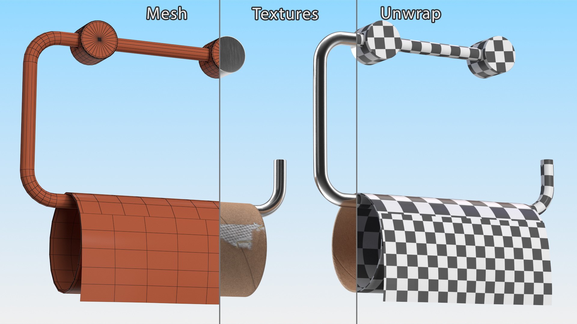 3D Empty Toilet Paper Holder Model - TurboSquid 1922152