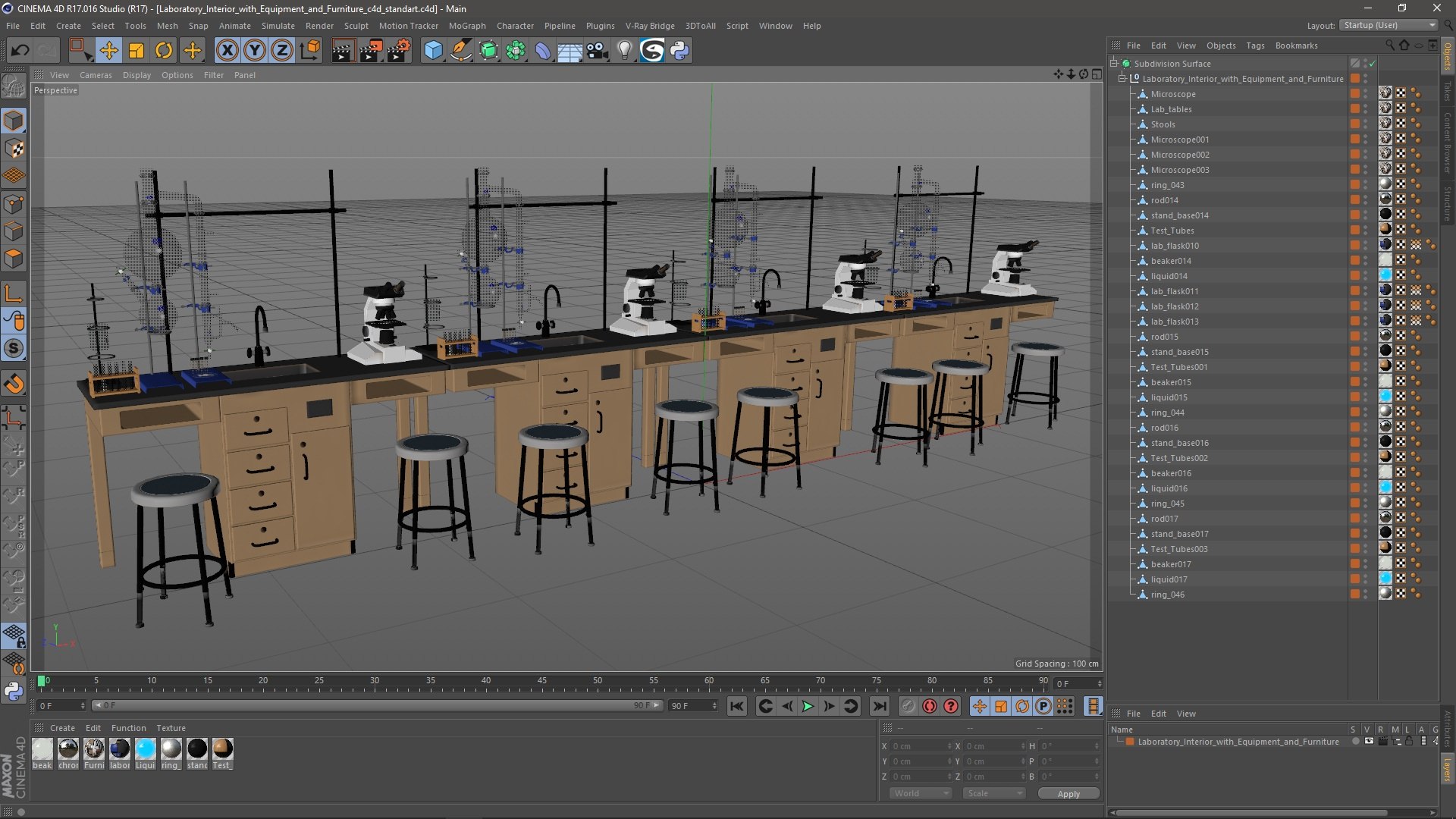 3D Laboratory Interior With Equipment And Furniture Model - TurboSquid ...