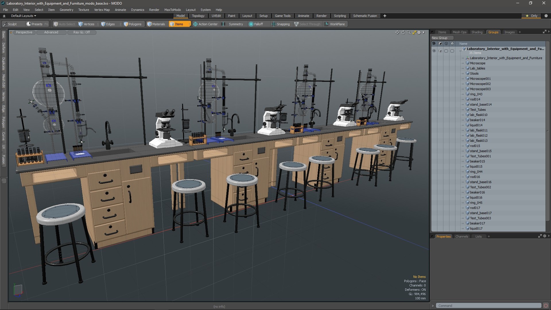 3D Laboratory Interior With Equipment And Furniture Model - TurboSquid 2285056
