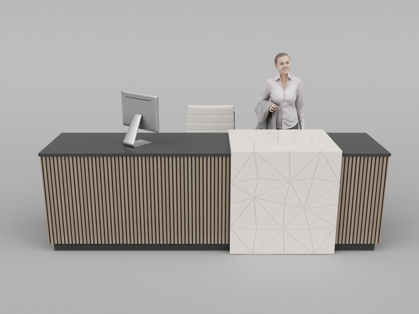 3D Reception Desk - 086 - TurboSquid 1994883