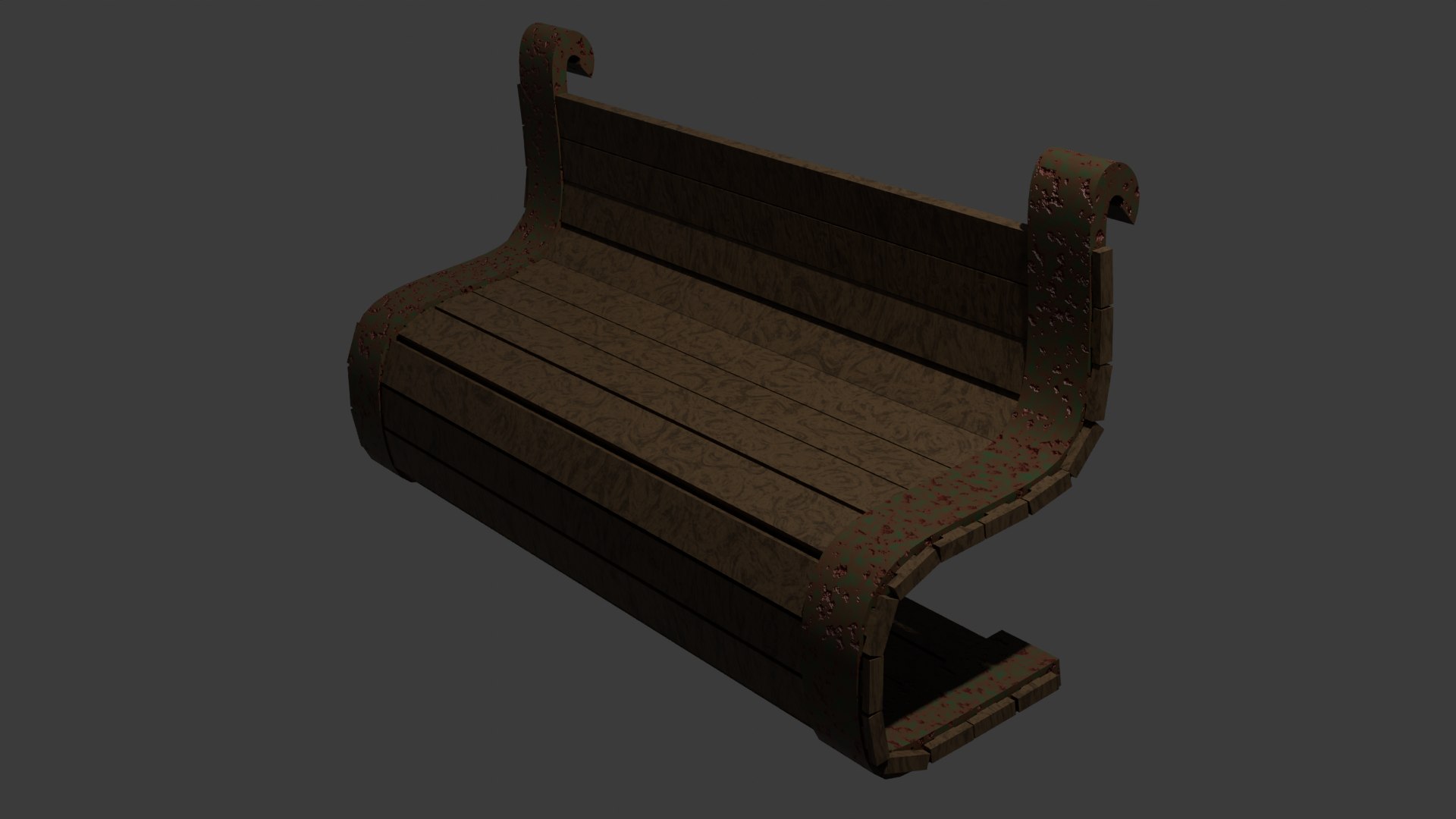 Free Rusted Bench 3D Model - TurboSquid 2206973