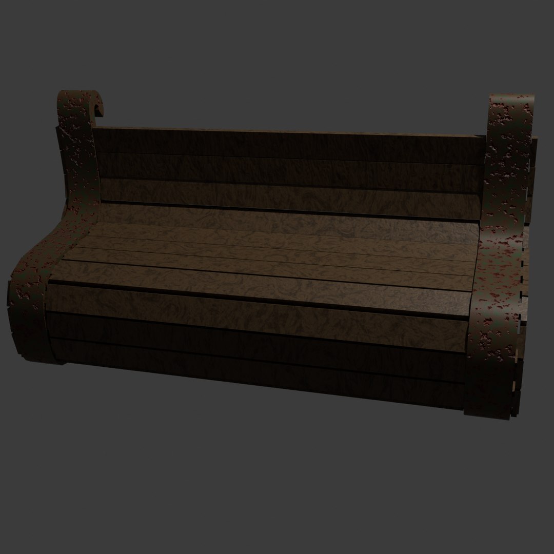 Free Rusted Bench 3D Model - TurboSquid 2206973