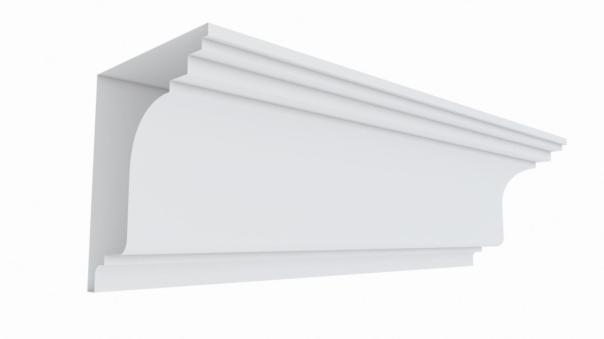 3D model Cornice 125 Straight - TurboSquid 2027238