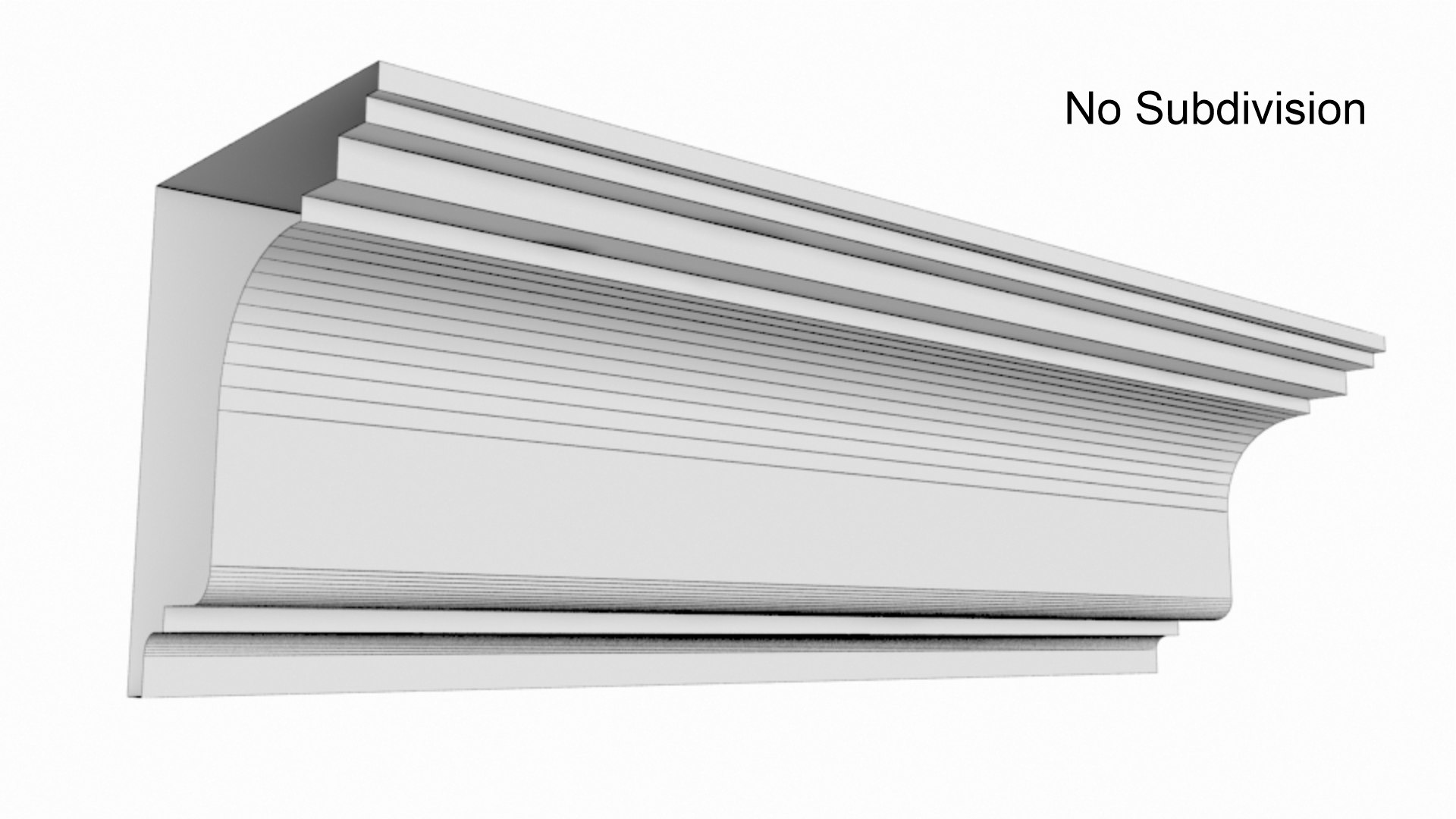 3D model Cornice 125 Straight - TurboSquid 2027238