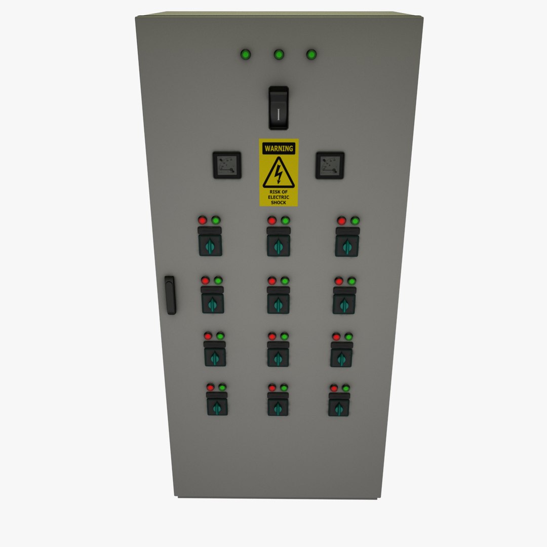 3d Electric Control Cabinet Model