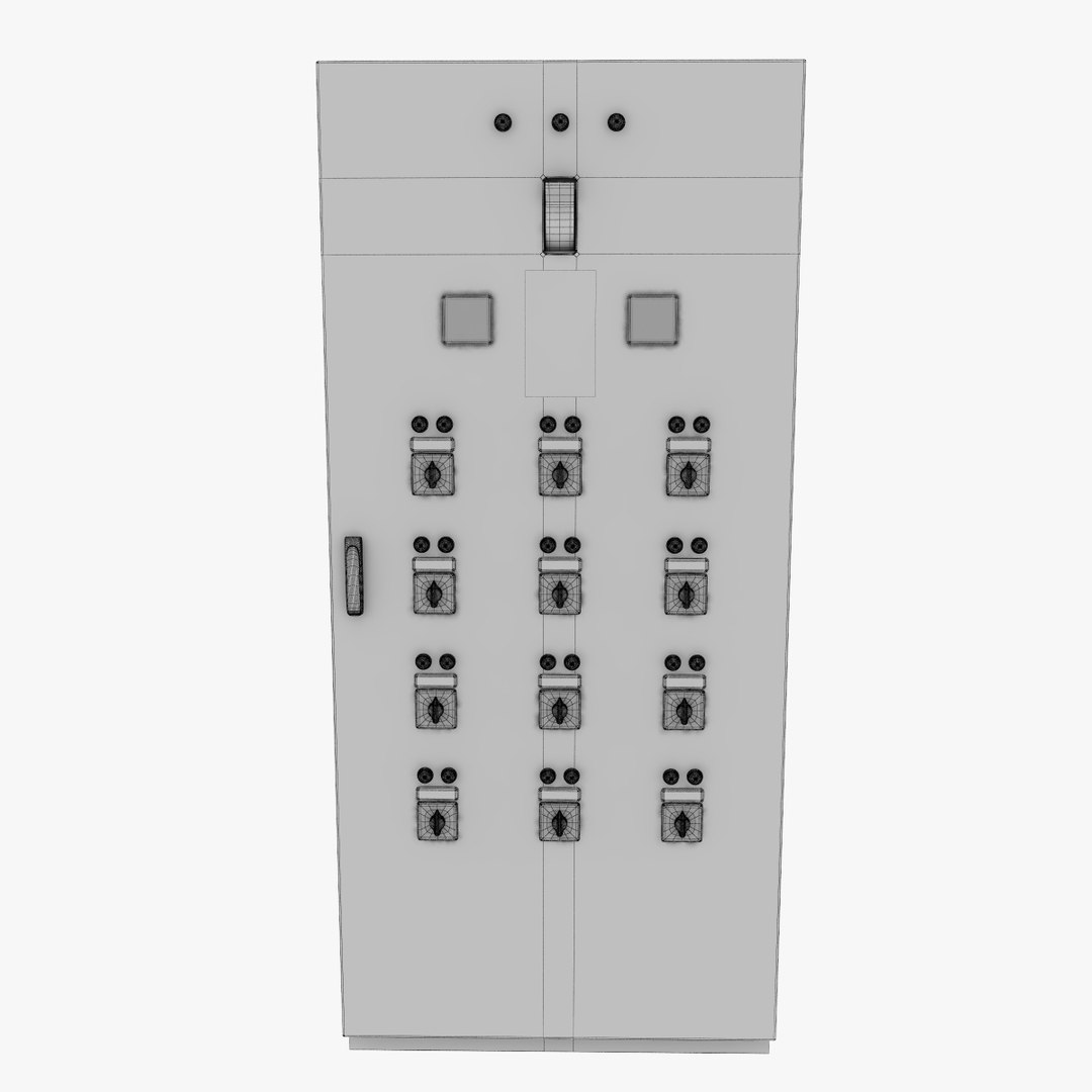 3d Electric Control Cabinet Model