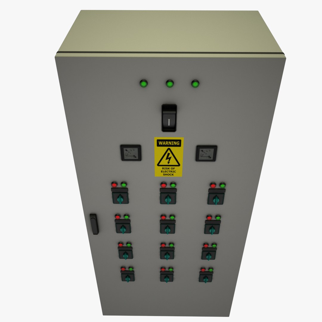 3d Electric Control Cabinet Model