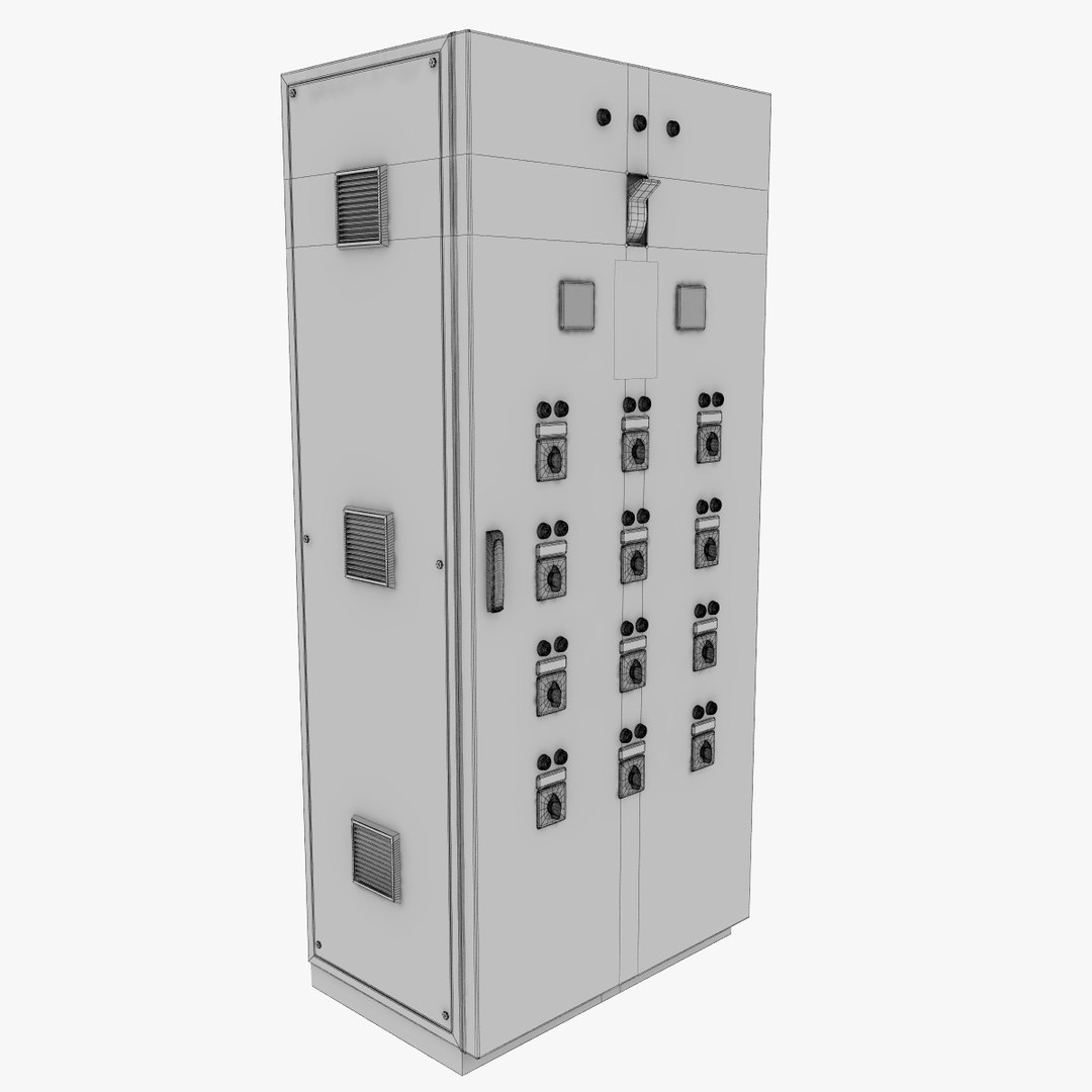 3d Electric Control Cabinet Model
