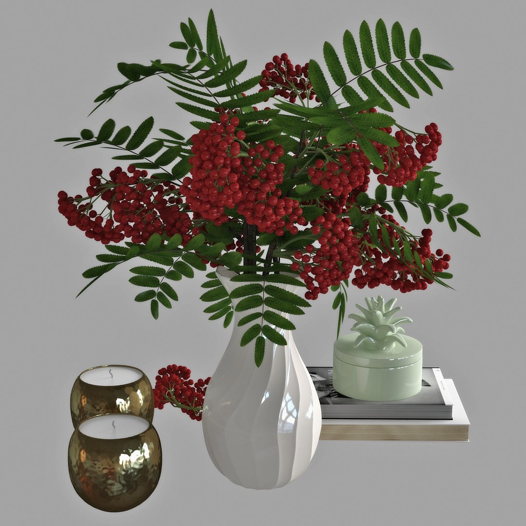 3D Rowan Vase Decor Model - TurboSquid 1231890