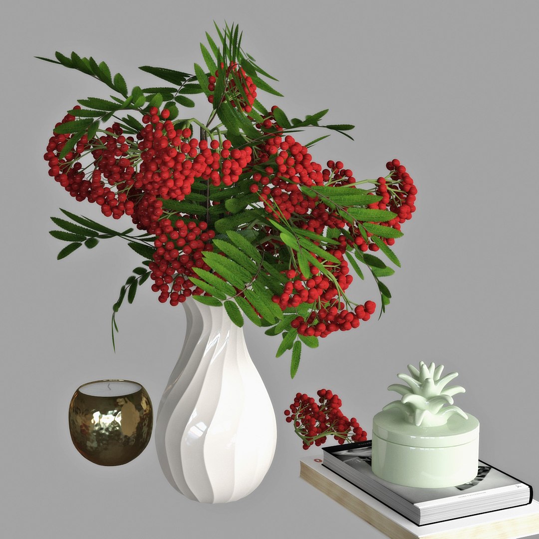 3D Rowan Vase Decor Model - TurboSquid 1231890