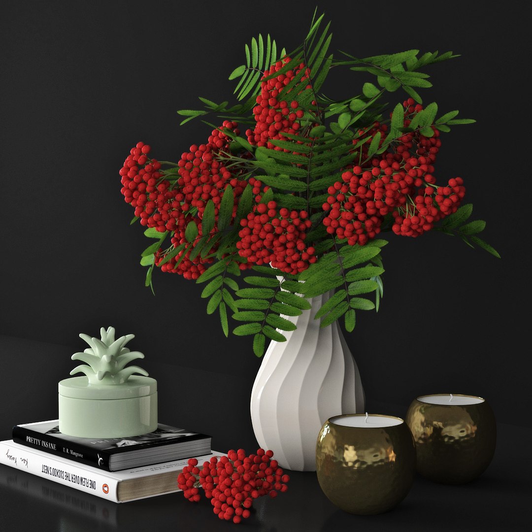 3D Rowan Vase Decor Model - TurboSquid 1231890