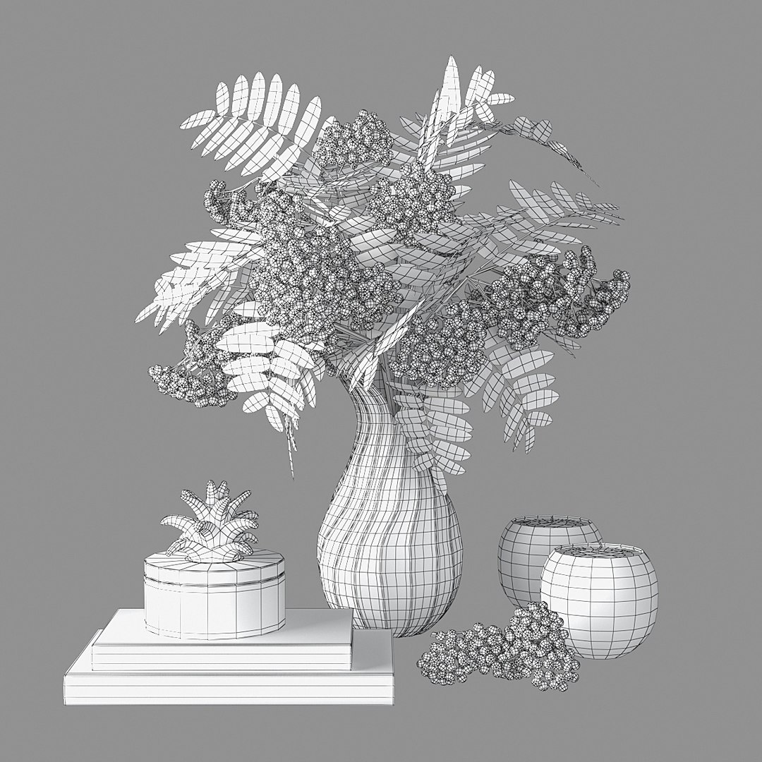 3D Rowan Vase Decor Model - TurboSquid 1231890