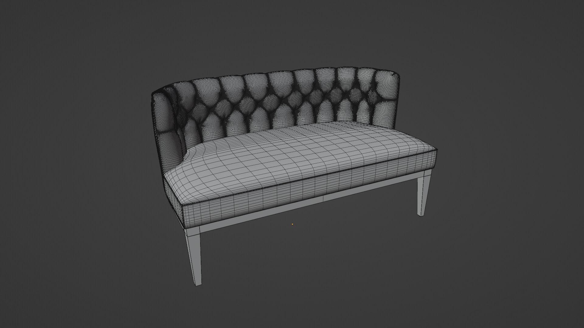Raymond Tufted Settee 3D Model - TurboSquid 2247758
