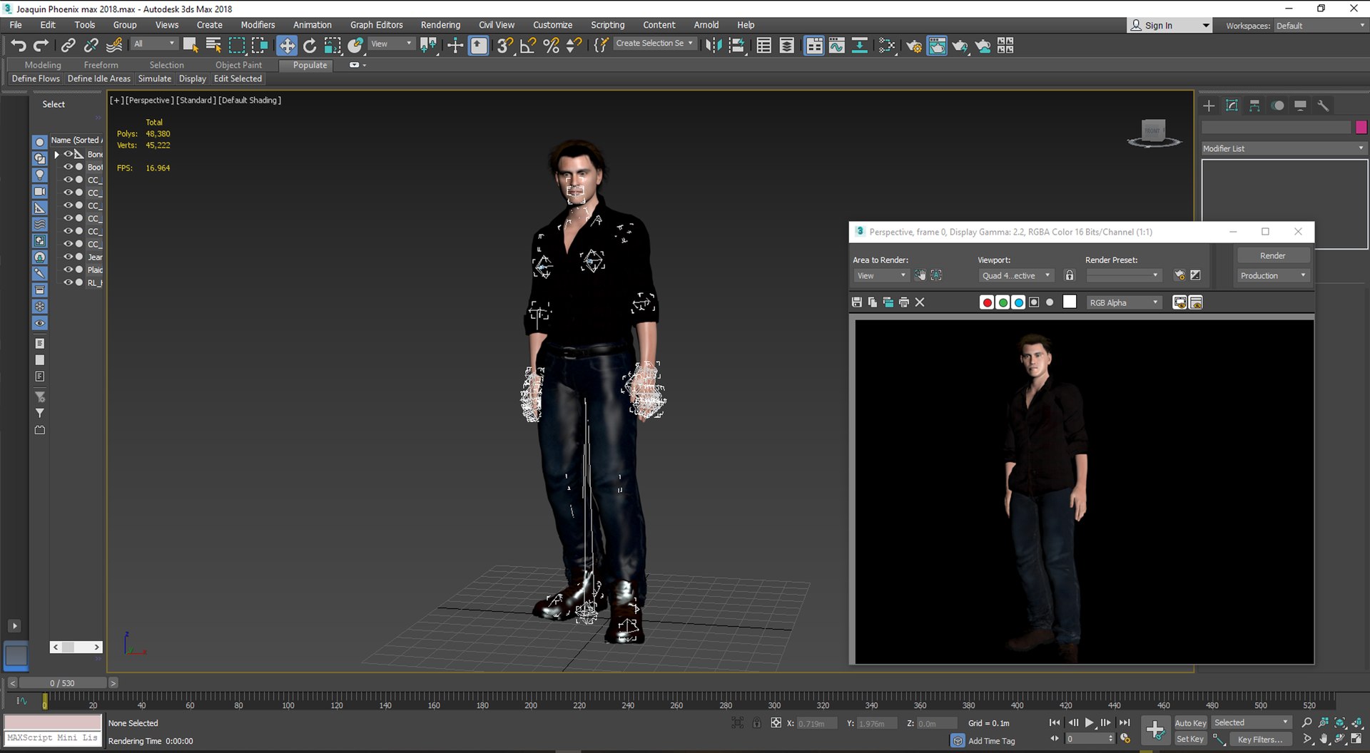 Joaquin Phoenix 3D Rigged Model Ready For Animation 3D Model ...