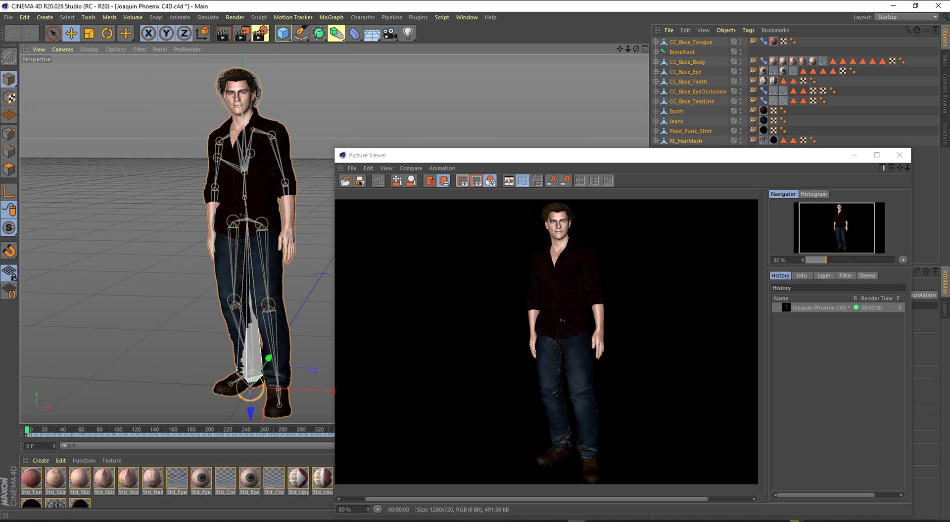 Joaquin Phoenix 3D Rigged Model Ready For Animation 3D Model ...
