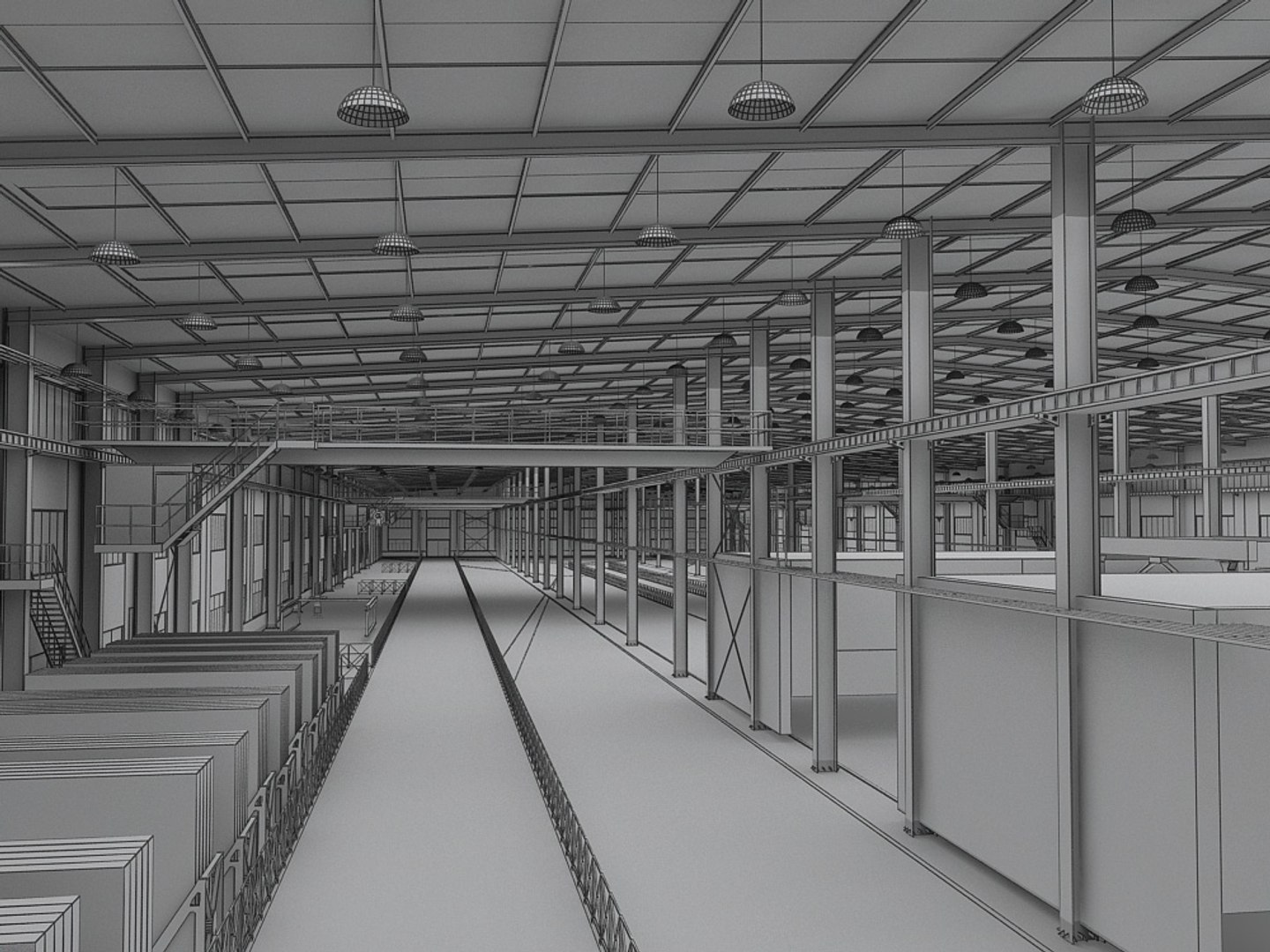 Factory Interior Scene 3D - TurboSquid 1226566