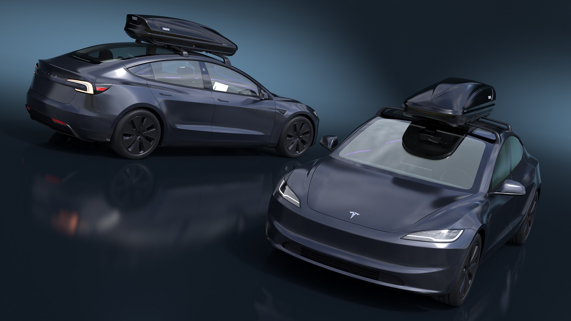 3D Tesla Model 3 2024 With Roofbox Model - TurboSquid 2290702