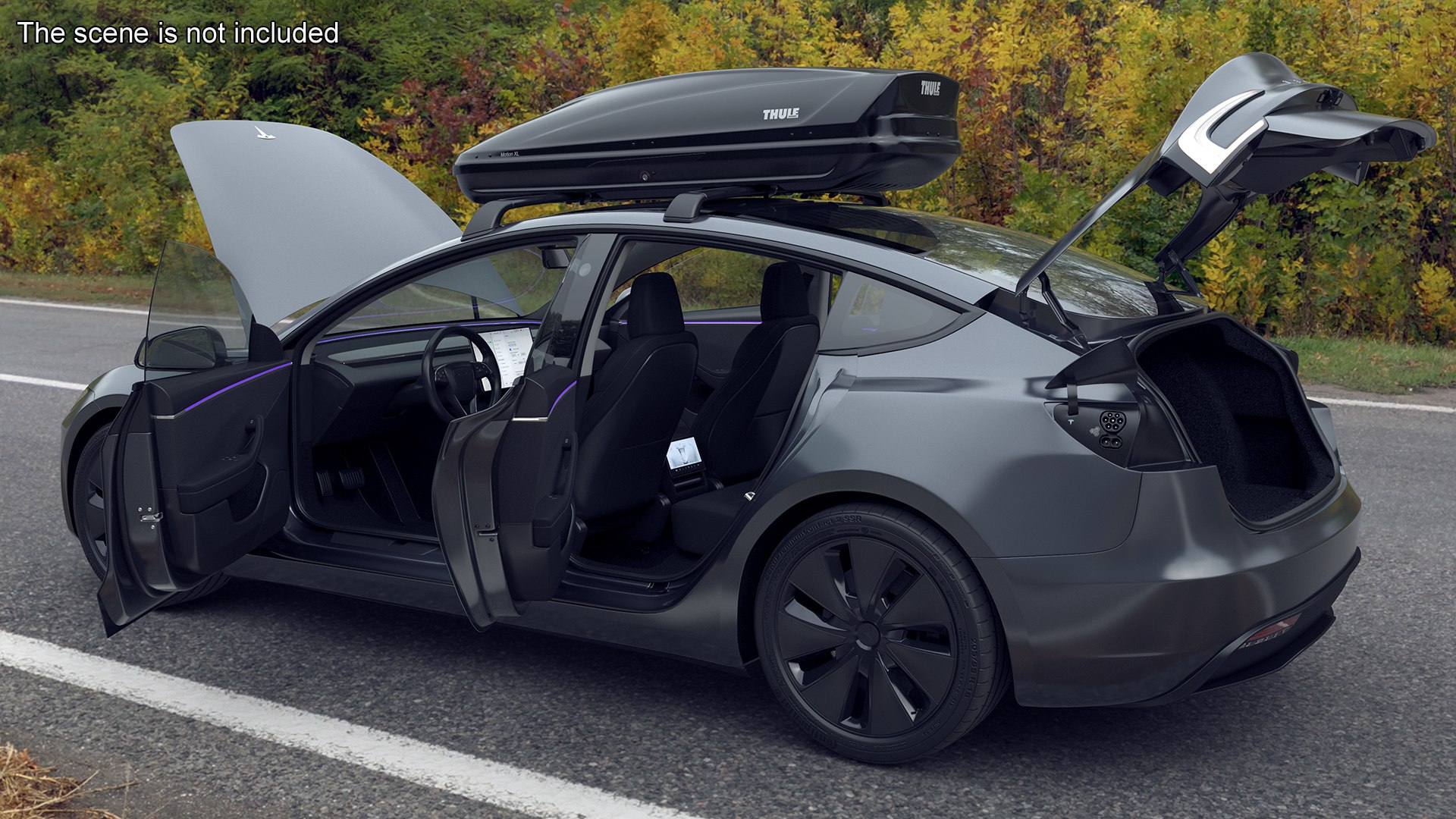 3D Tesla Model 3 2024 With Roofbox Model - TurboSquid 2290702