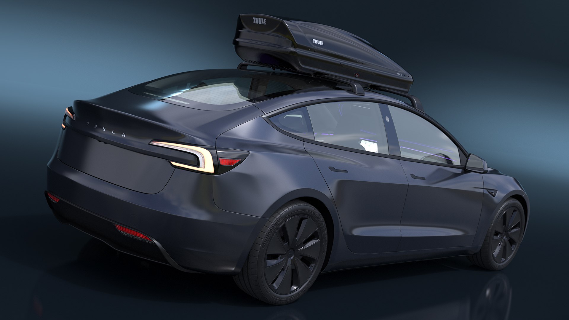 3D Tesla Model 3 2024 With Roofbox Model - TurboSquid 2290702