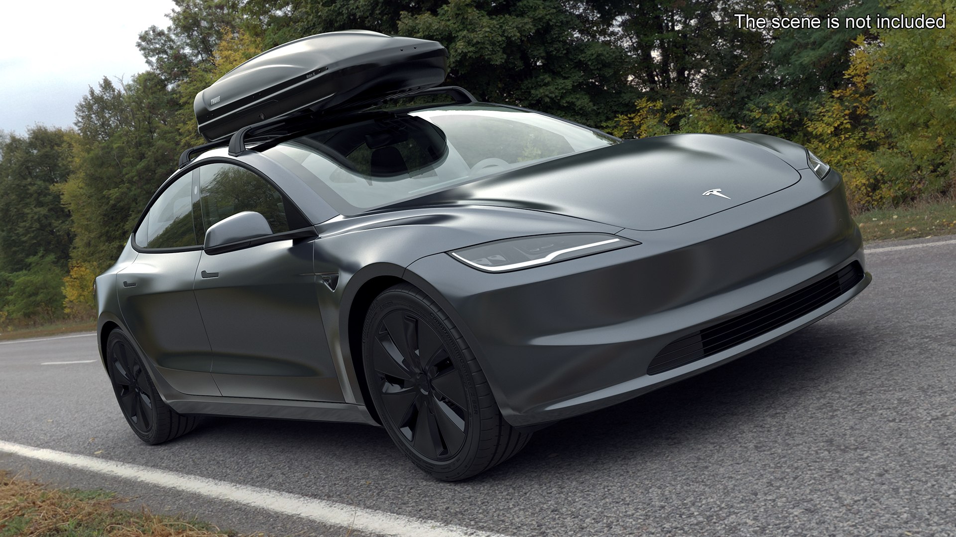 3D Tesla Model 3 2024 With Roofbox Model - TurboSquid 2290702
