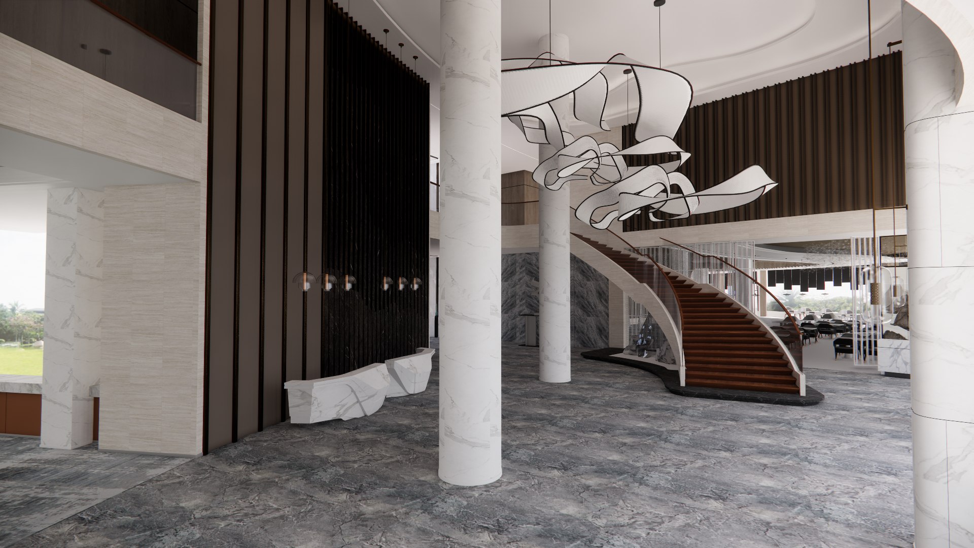 3D model Hotel Lobby Interior-A4 - TurboSquid 2104285