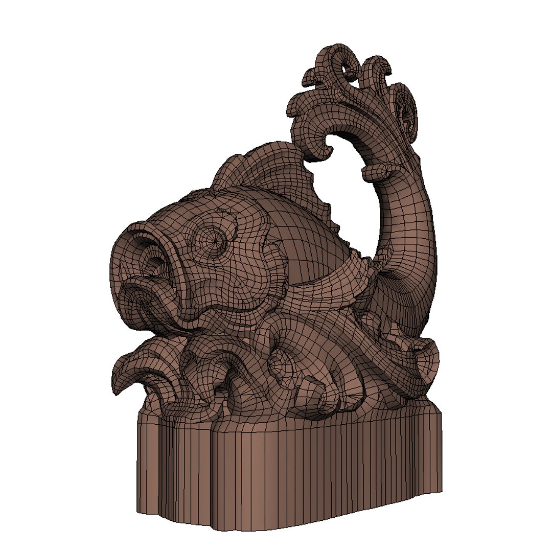 3d Model Balinesian Fish Sculpture