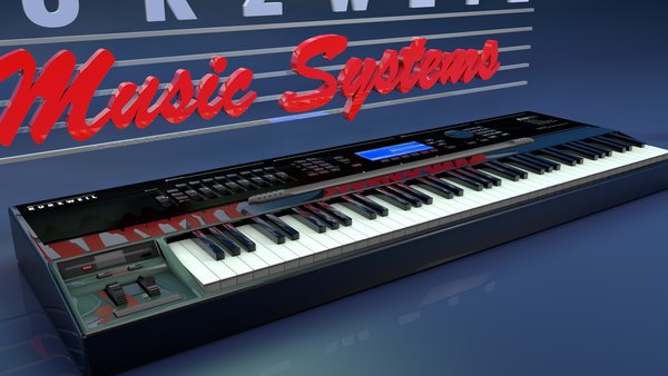 kurzweil k2500 keyboard 3d model